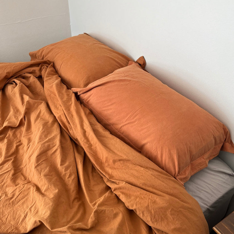 Terracotta Fitted Sheet Set – madder home