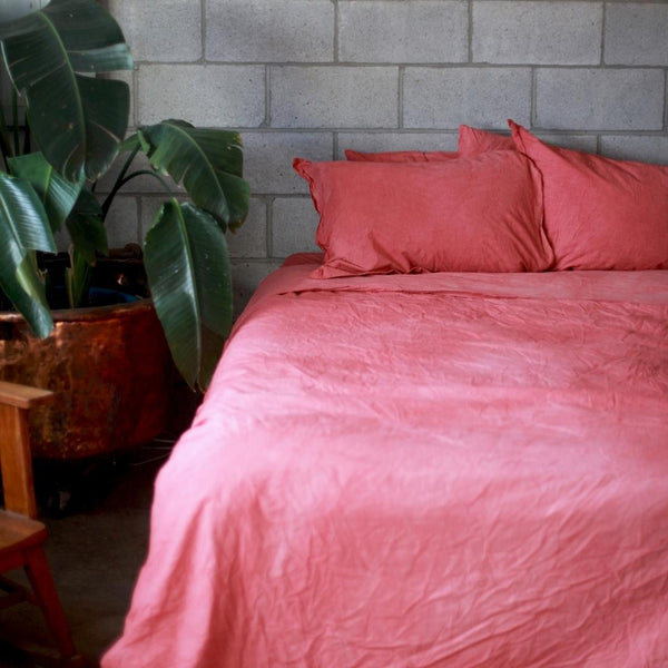 Rose Madder Fitted Sheet Set – madder home